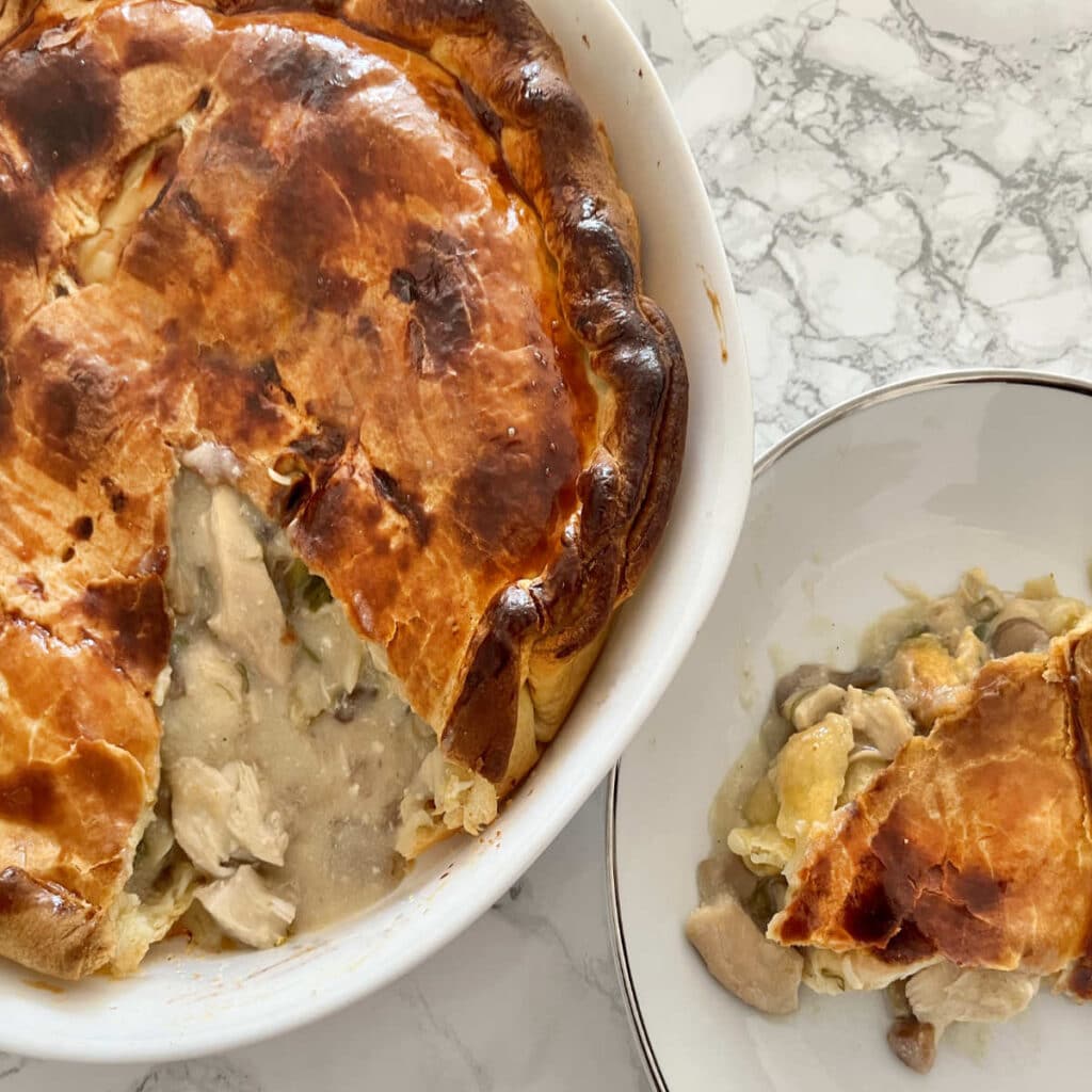 Chicken and Mushroom pie (Tourte au poulet)