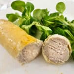Cooking French white sausages (Boudin blanc)